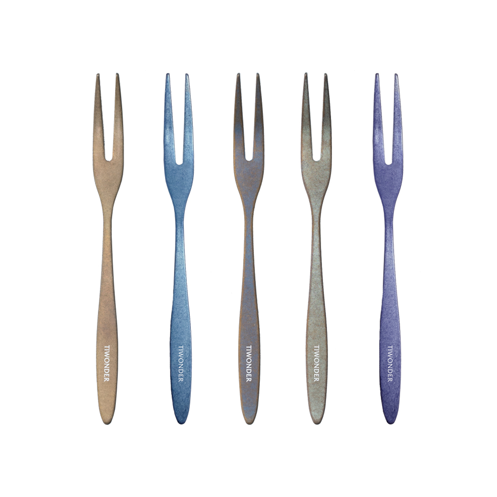 鈦萬德TIWONDER｜純鈦輕奢甜品叉-印象主義 - T-Shopping 高鐵線上購