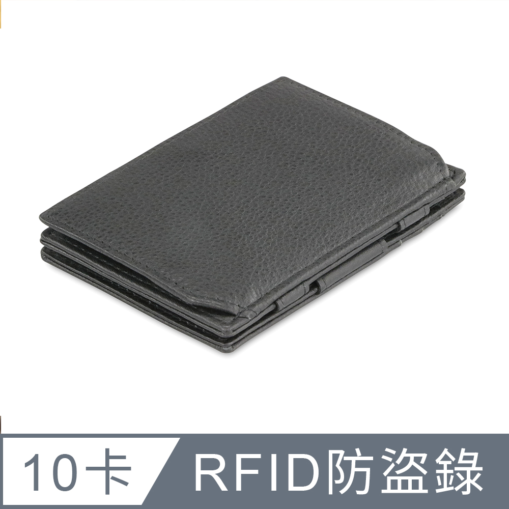 SN°OVAE｜GARZINI 翻轉皮夾/零錢袋款/壓紋/黑色 - T-Shopping 高鐵線上購